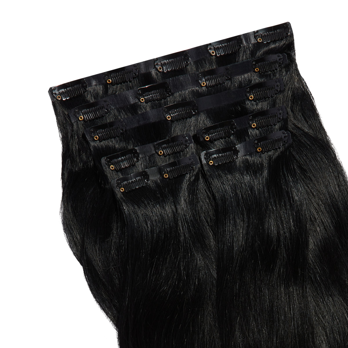 Clip-In, Straight #1N Natural Black – Donna Bella Hair