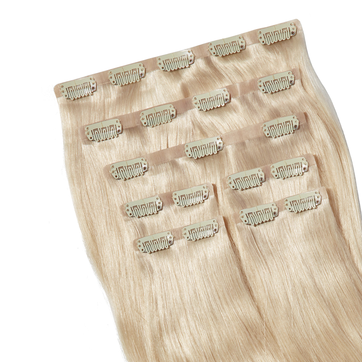 Clip-In, Straight #12N Cool Platinum Blonde – Donna Bella Hair